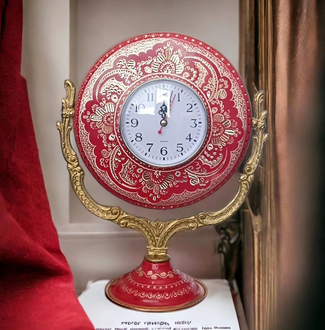 Copper Table Clock, Decorative Table Clock, Housewarming Gift ...