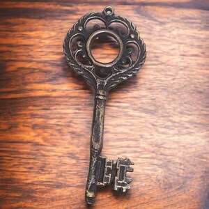 Decorative Skeleton Key, Wall Decor Key, Brass Skeleton Key, Victorian ...
