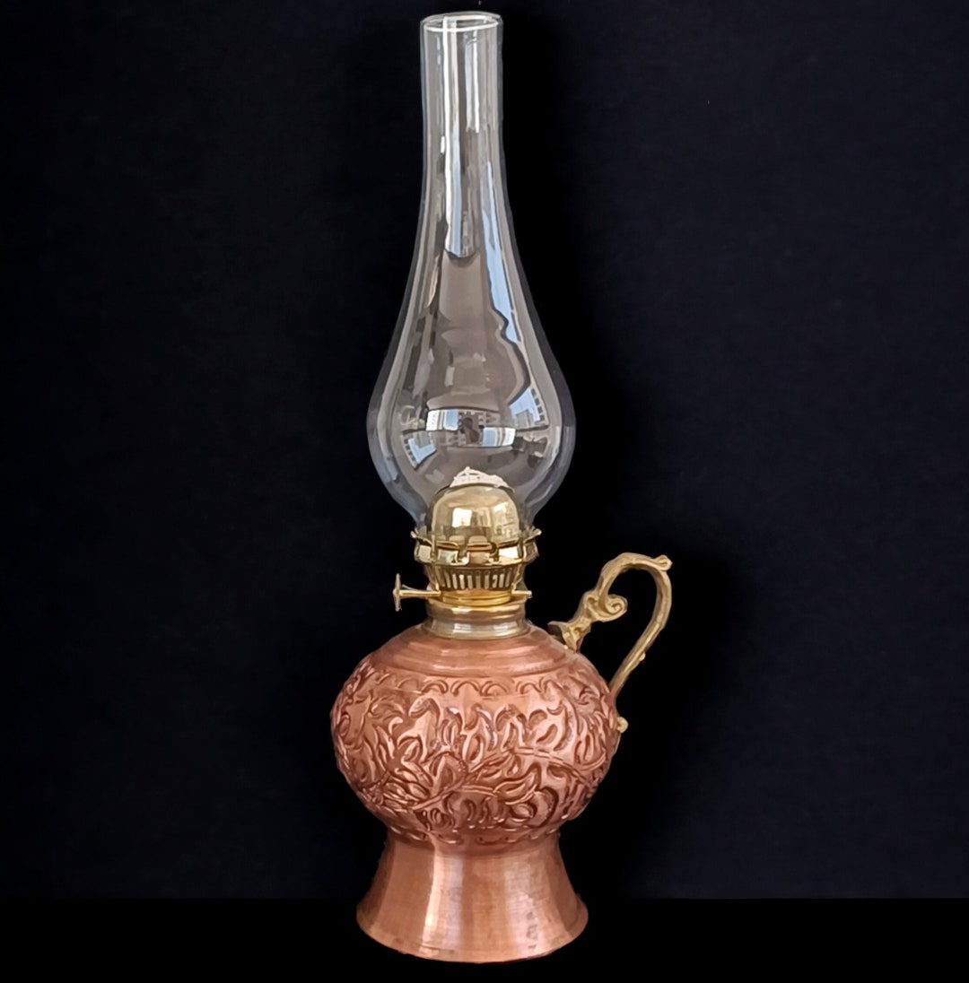 Copper Kerosene Lamp, Oil Lamp Art Deco, Housewarming Favors, Unique ...