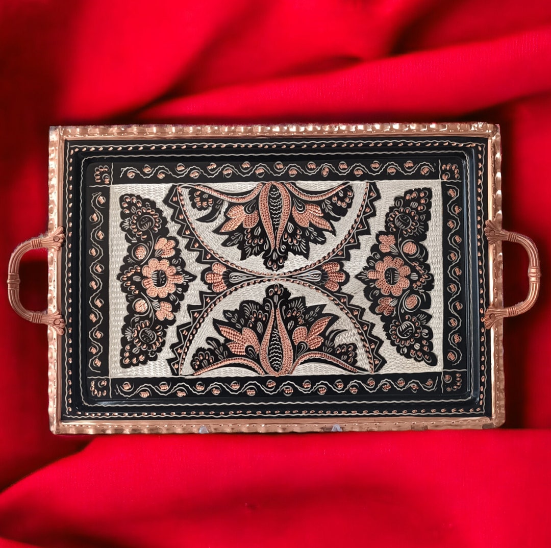 Copper Serving Tray, Unique Tray Gift Ideas, Turkish Serving Tray ...