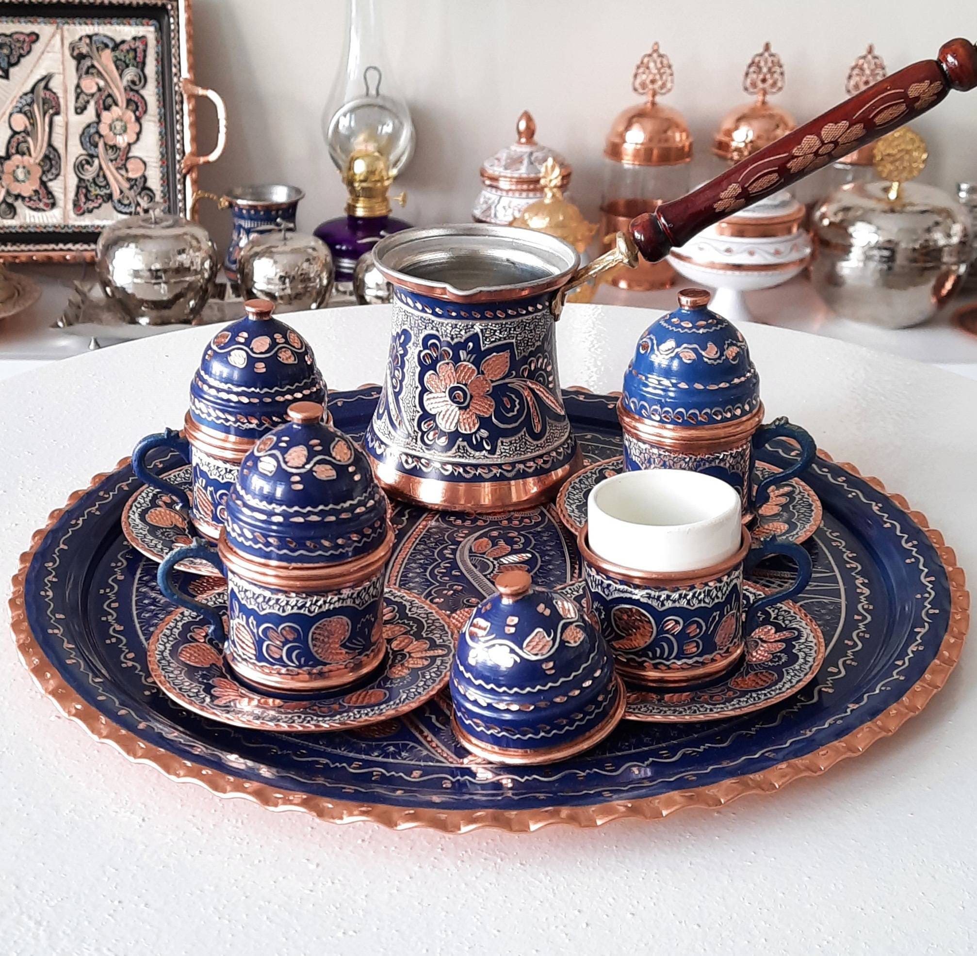 Turkish Coffee Set Turkish Coffee Cup Set Arabic Coffee Set - Etsy