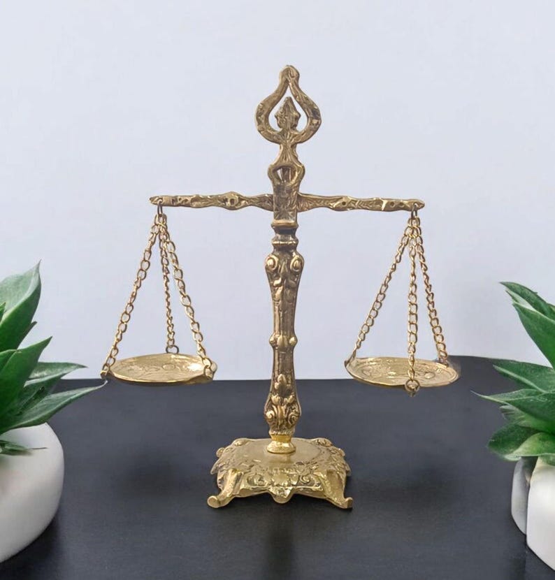 Scales of Justice, Brass Scales, Law Office Decor, Lawyer Gift, Legal ...