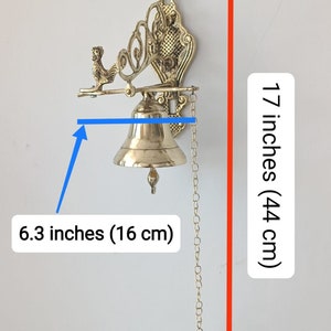 Brass Doorbell: Hanging Pull Bell, Wall Mounted Temple Bell - Etsy