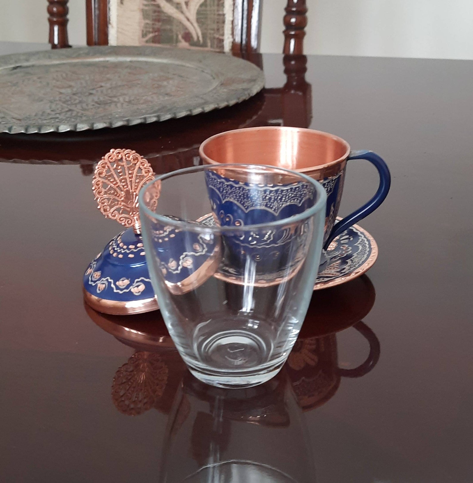 Copper Tea Cups, Coffee Cup, Cappuccino Cup, Cappucino Cup and Saucer ...