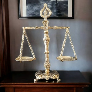 Scales of Justice, Brass Scales, Law Office Decor, Lawyer Gift, Legal ...