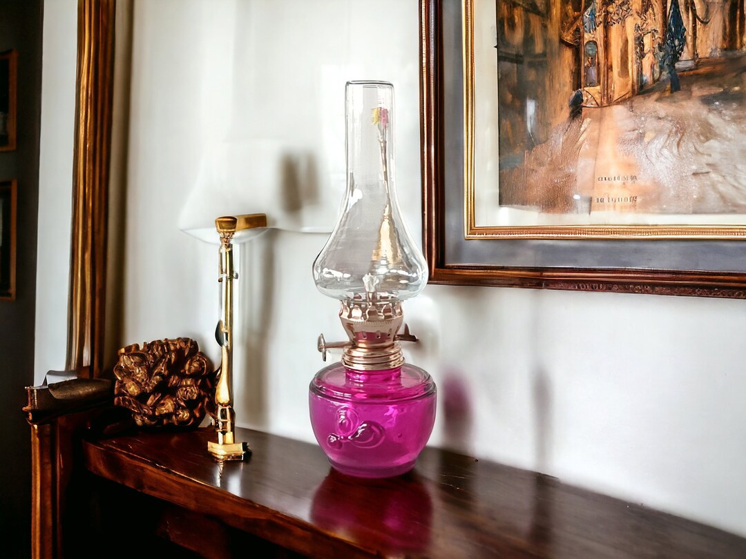 Small Glass Oil Lamp, Oil Lamp Glass, Decorative Kerosene Lamp, Table ...
