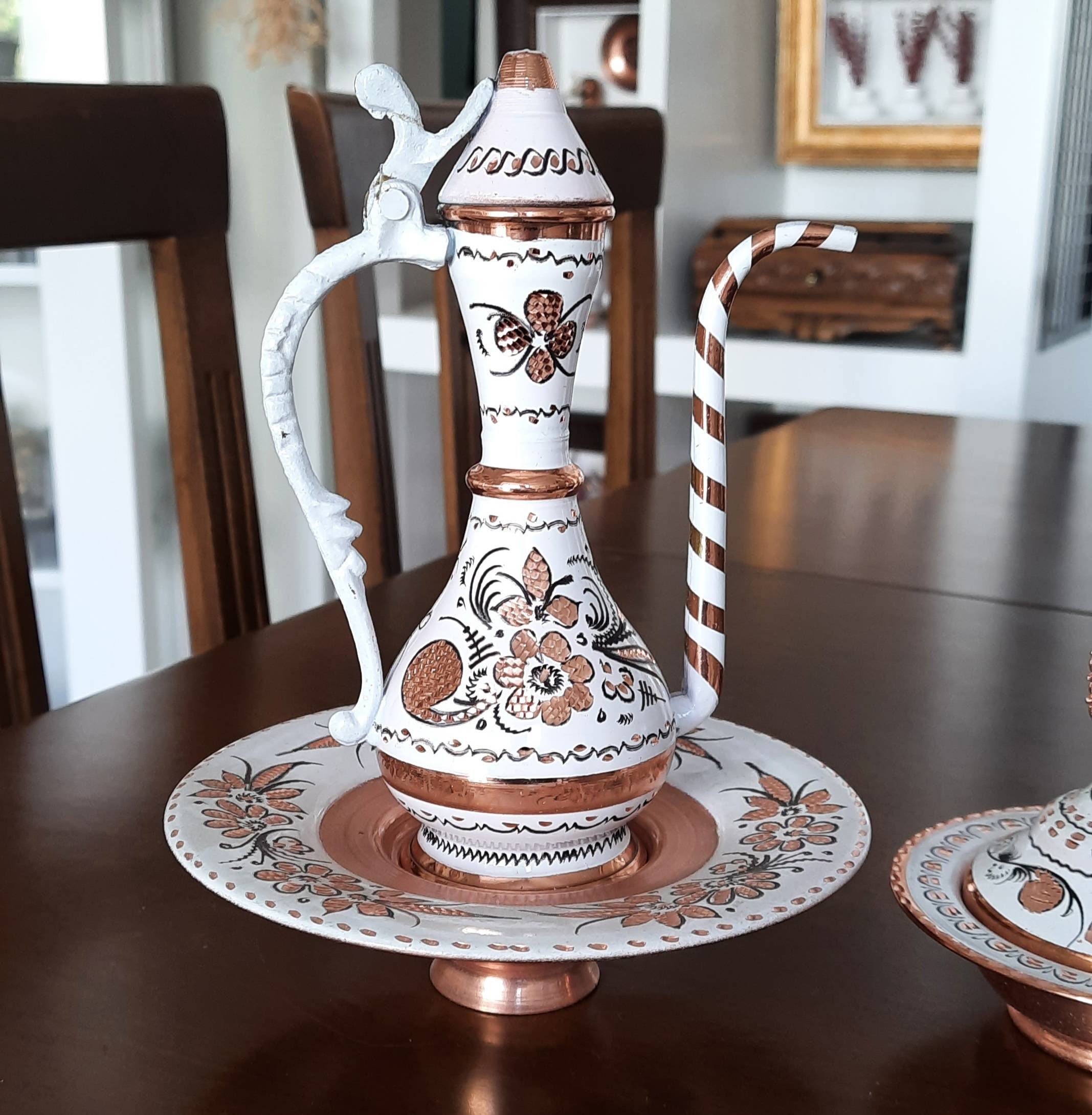 Decorative Copper Items Copper Ewer & Mini Bowl Copper | Etsy