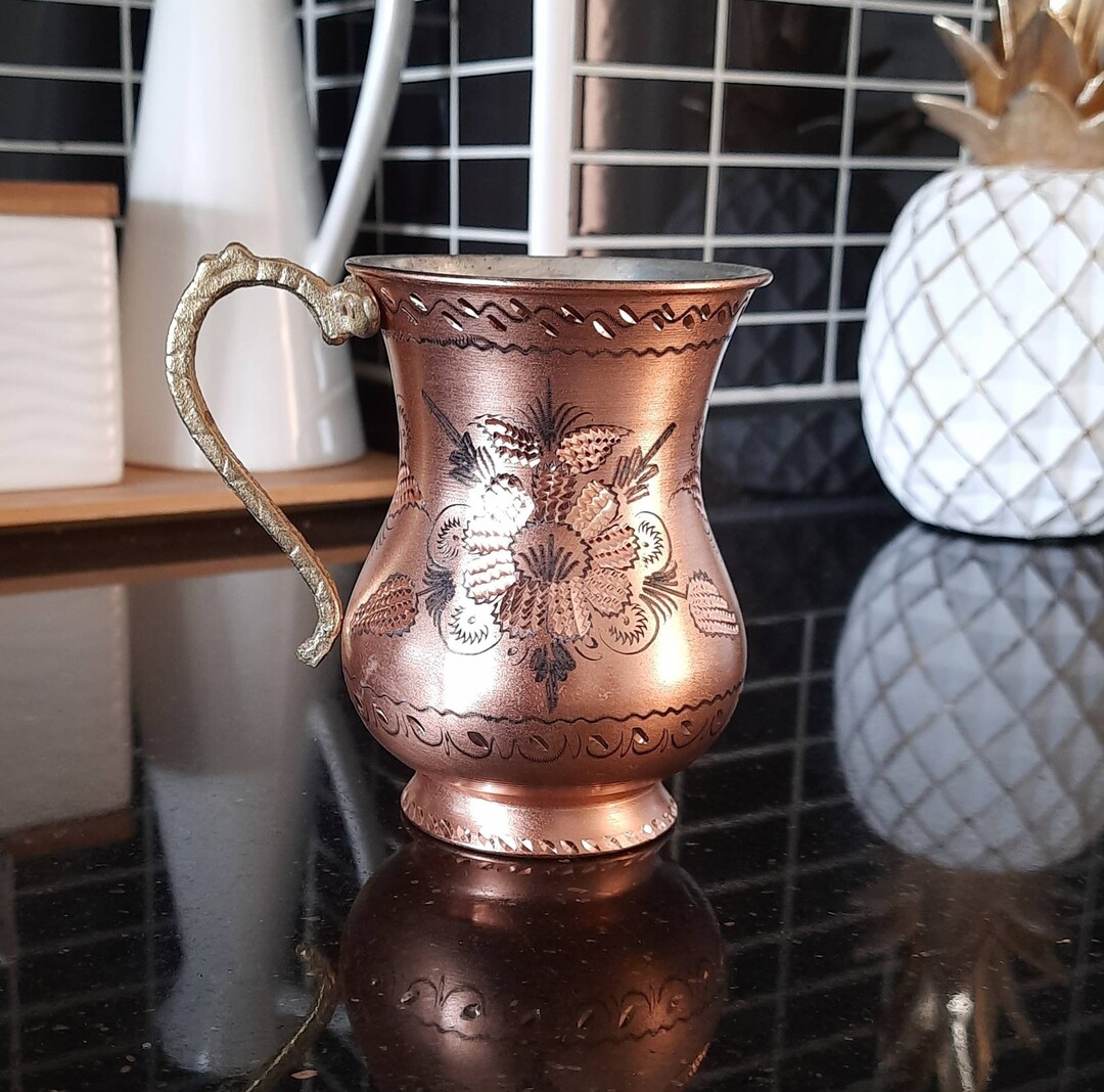Copper Mug Handmade, Turkish Copper Mug, Gift for Her, Best Friend ...