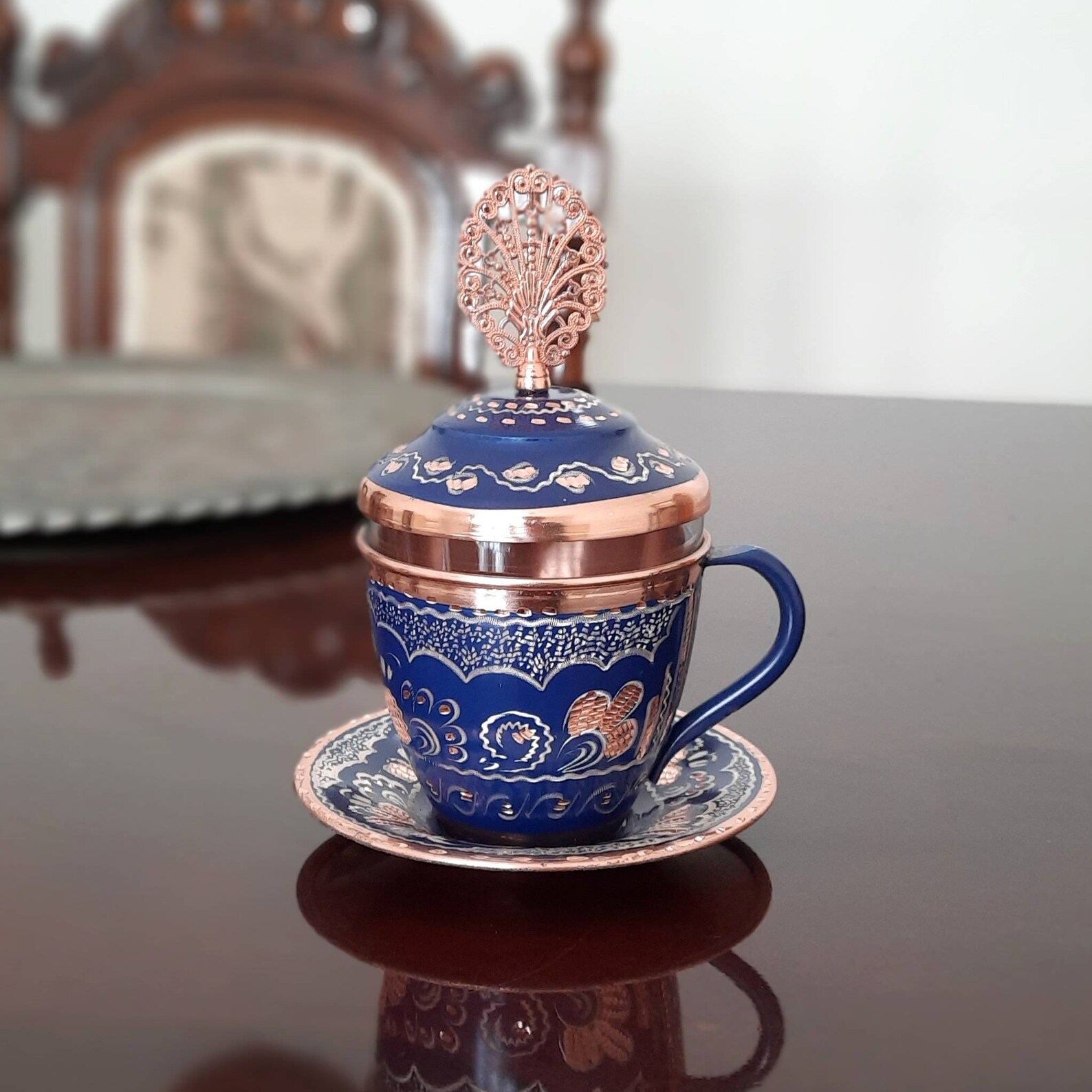 Copper Tea Cups, Coffee Cup, Cappuccino Cup, Cappucino Cup and Saucer ...