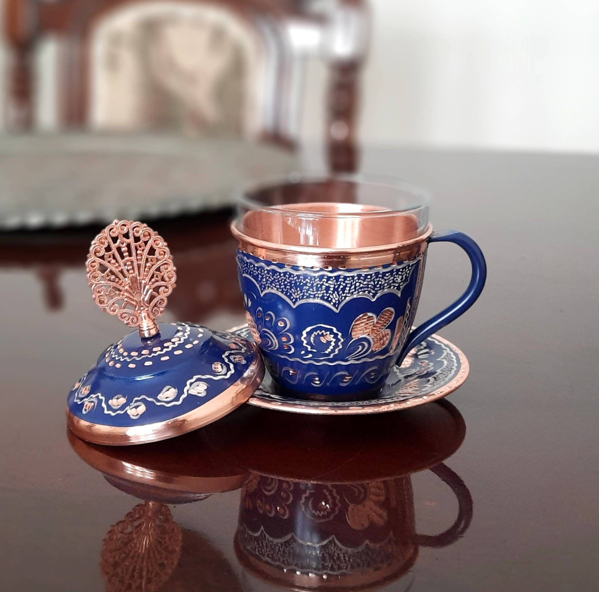 Copper Tea Cups, Coffee Cup, Cappuccino Cup, Cappucino Cup and Saucer ...
