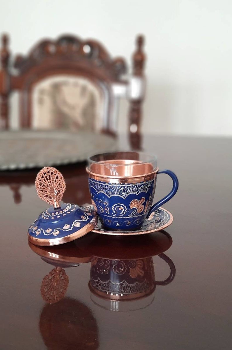Copper Tea Cups, Coffee Cup, Cappuccino Cup, Cappucino Cup and Saucer ...