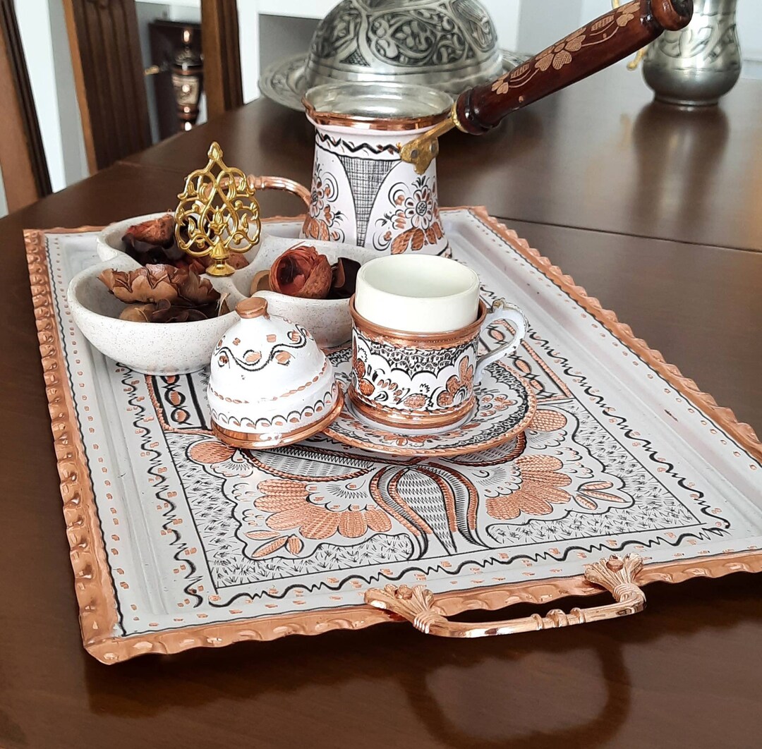 Turkish Tray, Turkish Serving Tray Copper, New Favors, Copper Serving ...