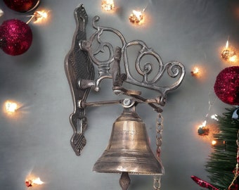 Door Bell, Brass Door Bell, Hanging Door Bell, Bell Pull, Wall Mounted ...