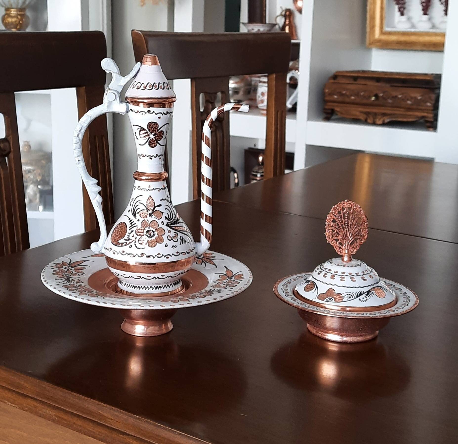 Decorative Copper Items Copper Ewer & Mini Bowl Copper | Etsy