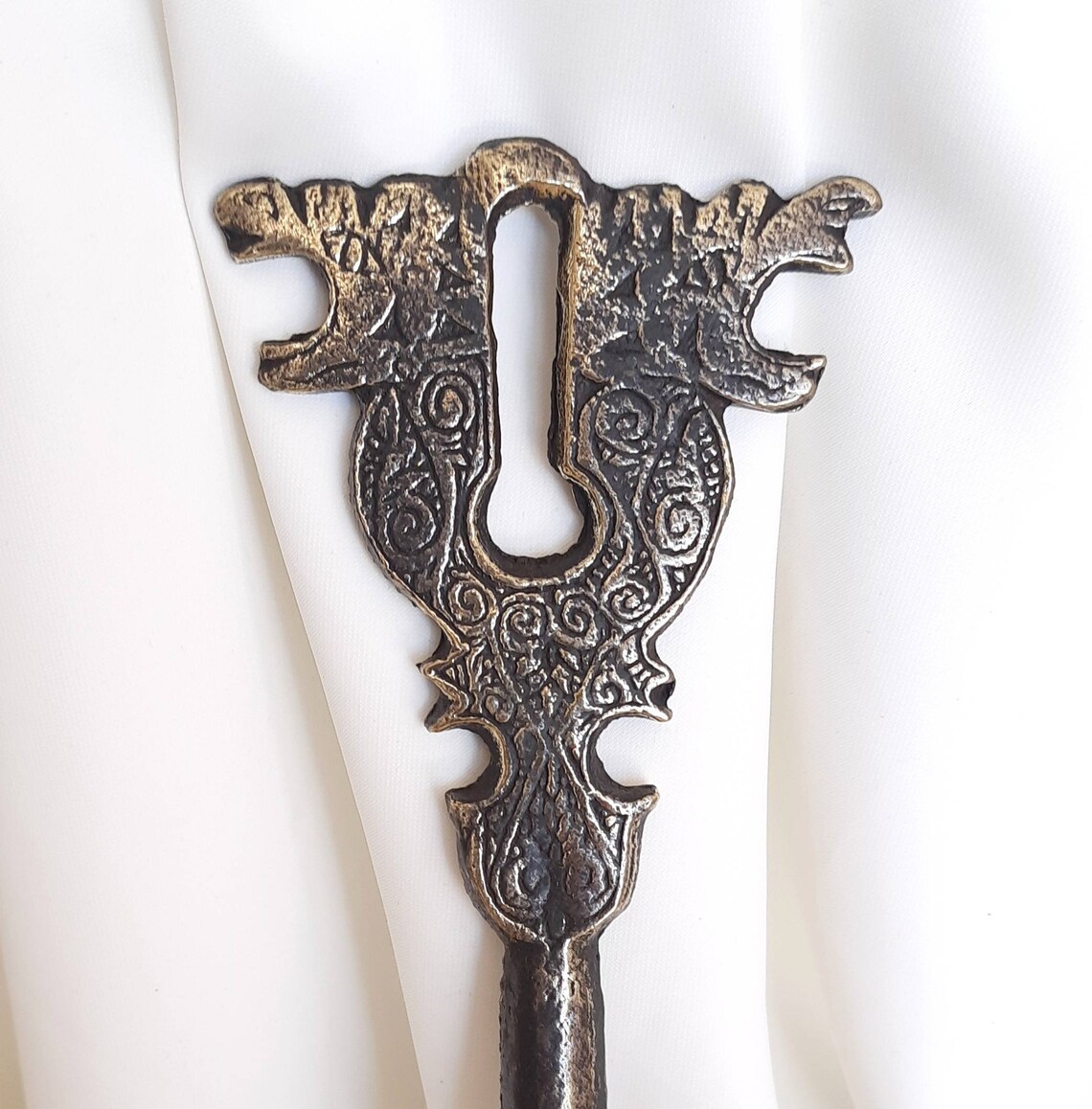 Large Decorative Skeleton Key Brass Skeleton Key Victorian | Etsy