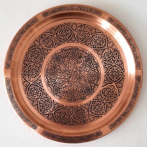 Turkish Copper Tray Turkish Tray Copper Serving Tray - Etsy