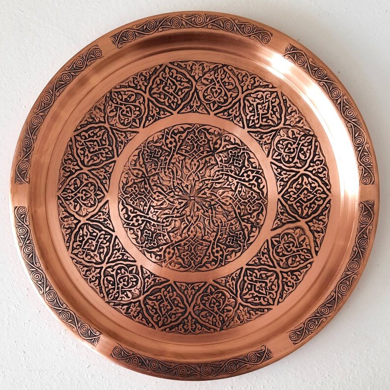 Turkish Copper Tray Turkish Tray Copper Serving Tray - Etsy