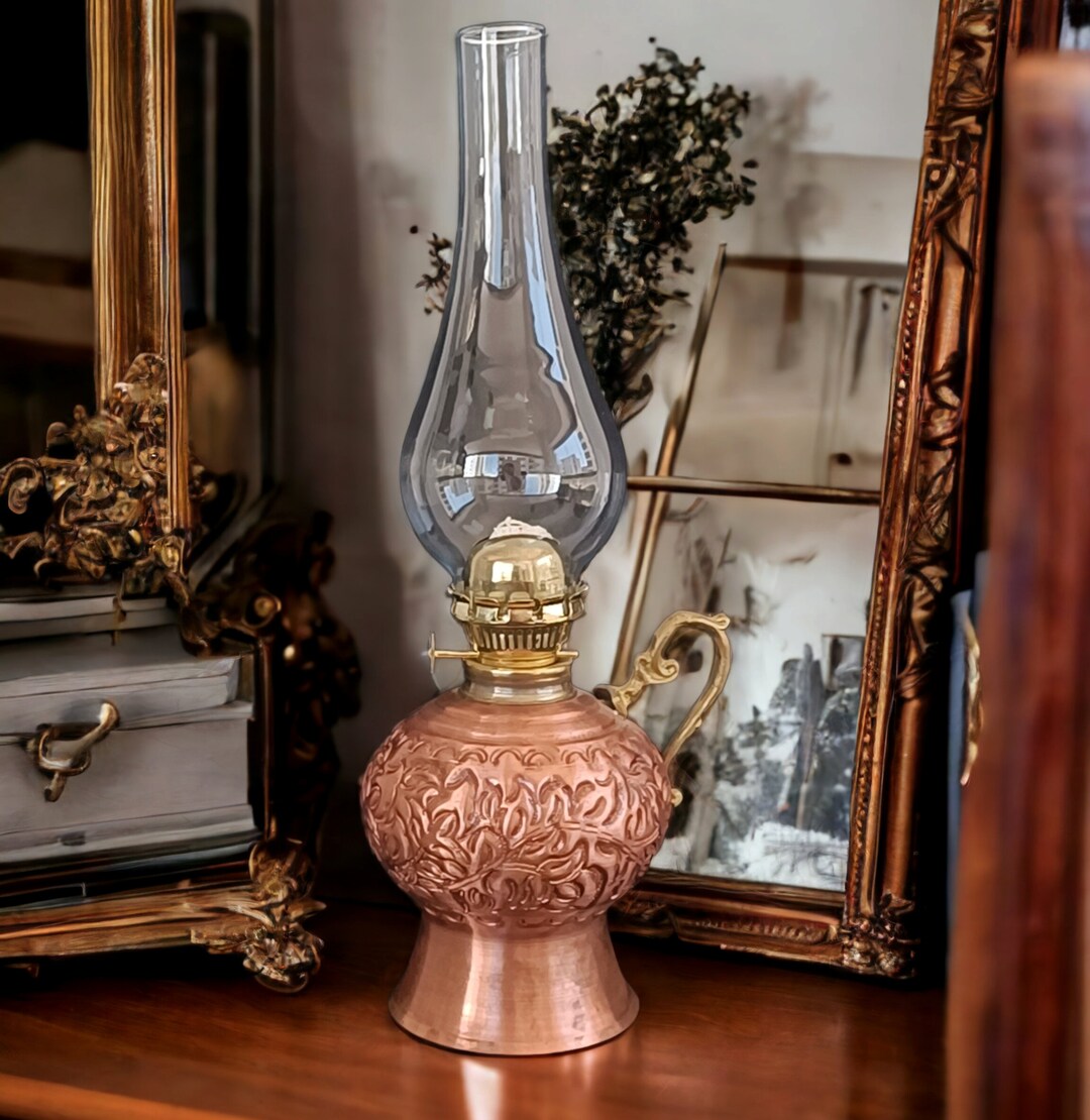 Copper Kerosene Lamp, Oil Lamp Art Deco, Housewarming Favors, Christmas ...