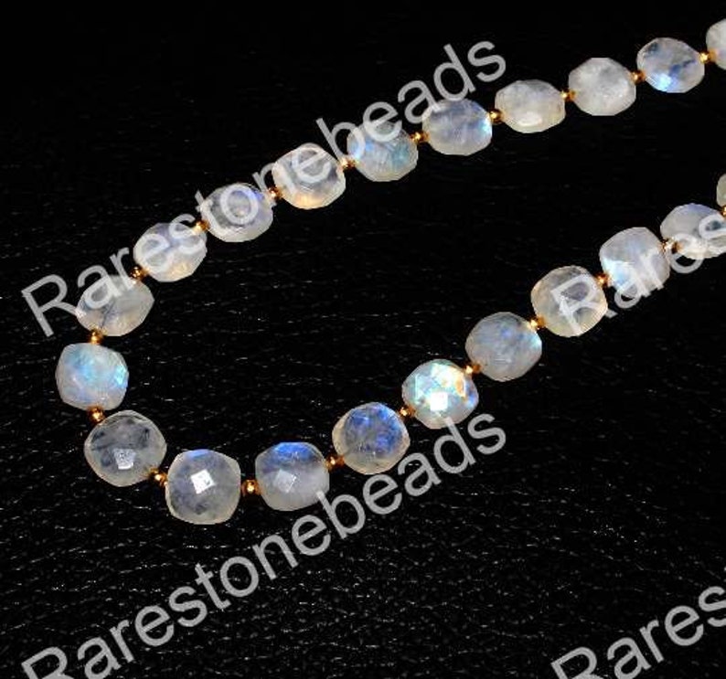 10 Pieces Natural Rainbow Moon Stone, Drilled Moon Stone, Moon Stone ...