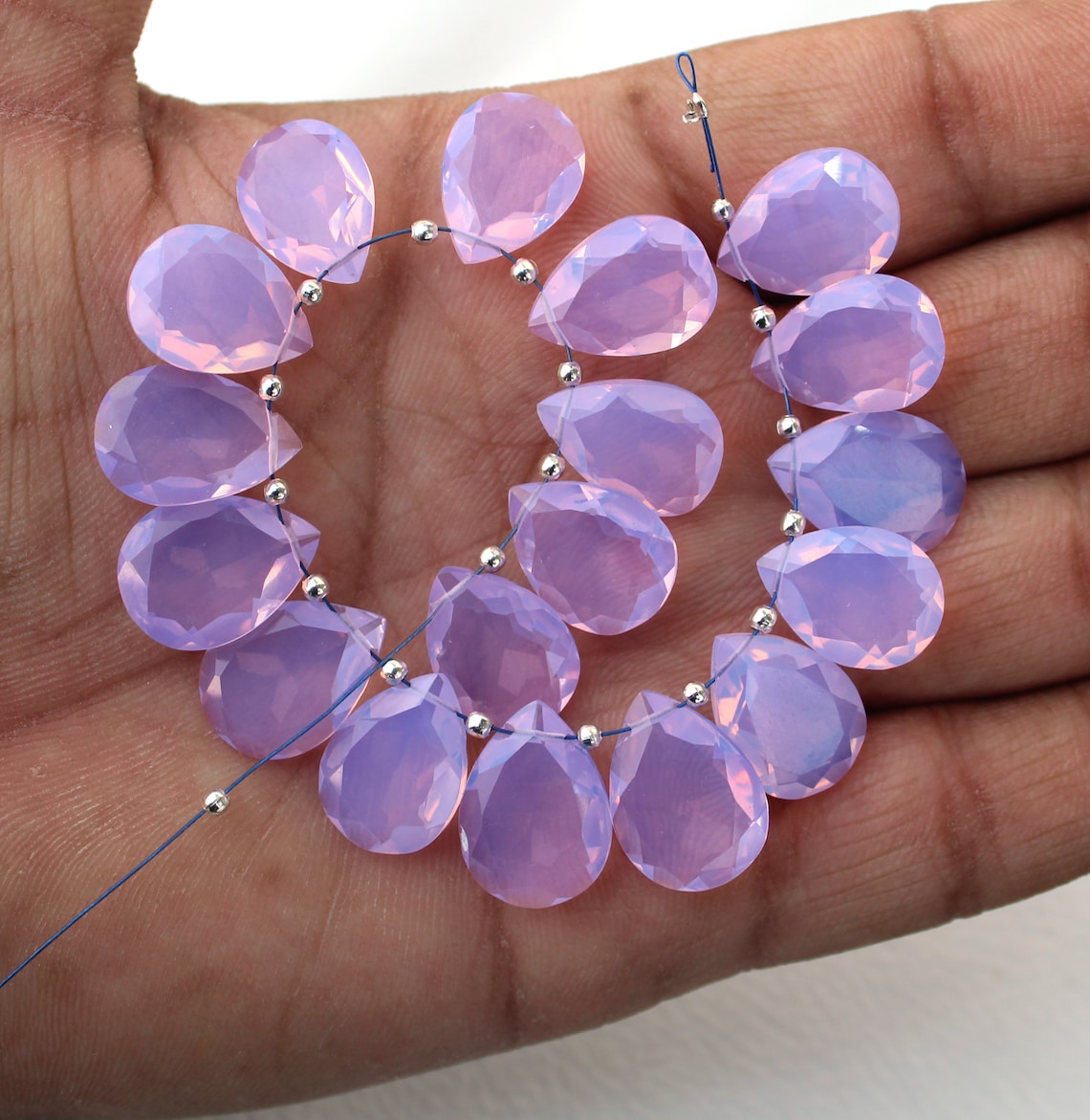 10 pieces Lavender quartz gemstone top drilled gemstone | Etsy