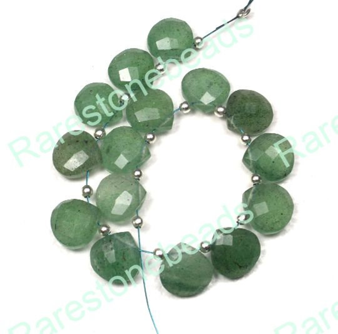 10 Pieces Natural Green Strawberry Quartz Gemstone, Drilled Gemstone ...
