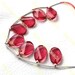 10 Pieces Ruby Lite Quartz Oval Shape, Top Drilled Moon, Twisted ...