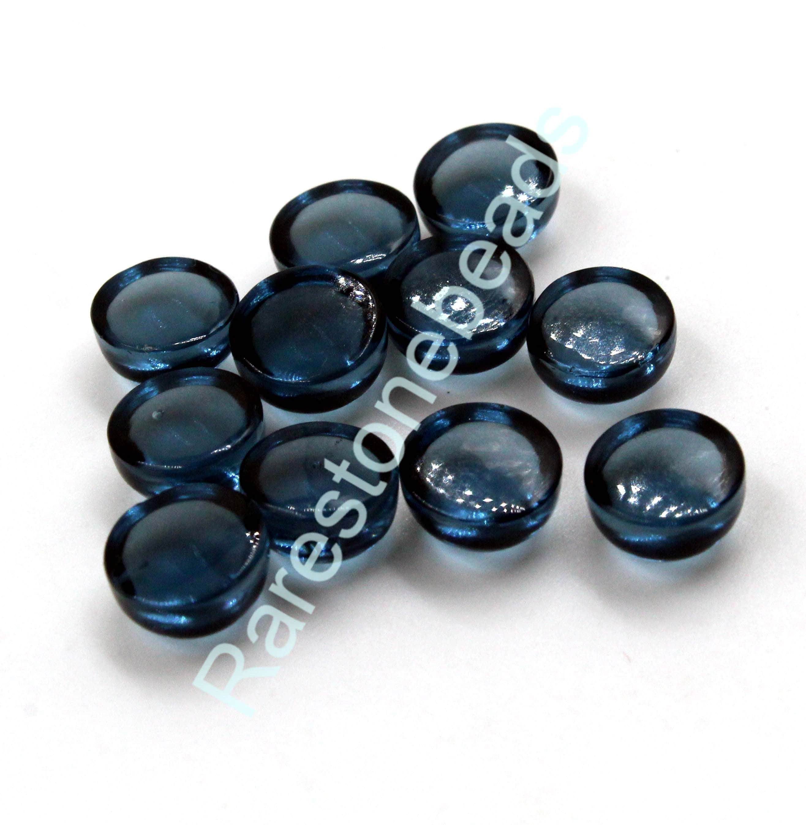 London Blue Topaz, 10 Pieces, Smooth Polish Gemstone, Blue Topaz ...