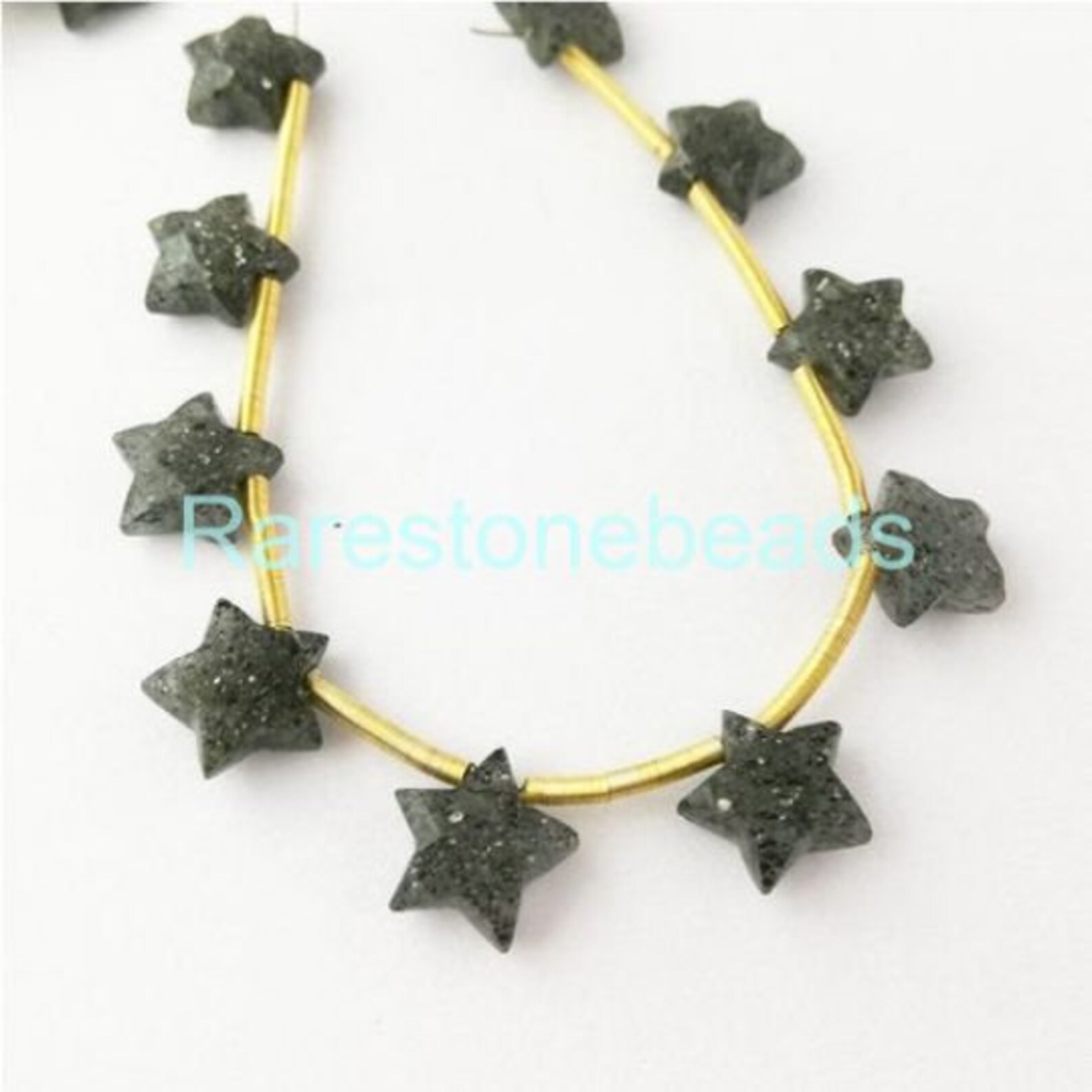 10 Pieces Natural Black Sun Stone Gemstone Star Shape Stone - Etsy