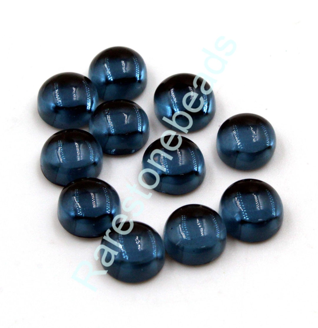 London Blue Topaz, 10 Pieces, Smooth Polish Gemstone, Blue Topaz ...