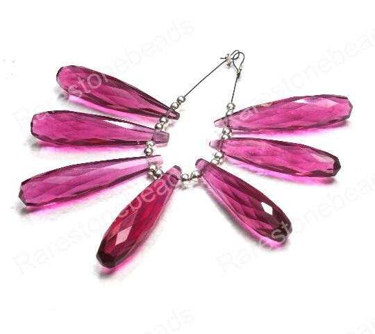 10 Pieces Ruby Lite Quartz Drilled Gemstone AAA Quality - Etsy