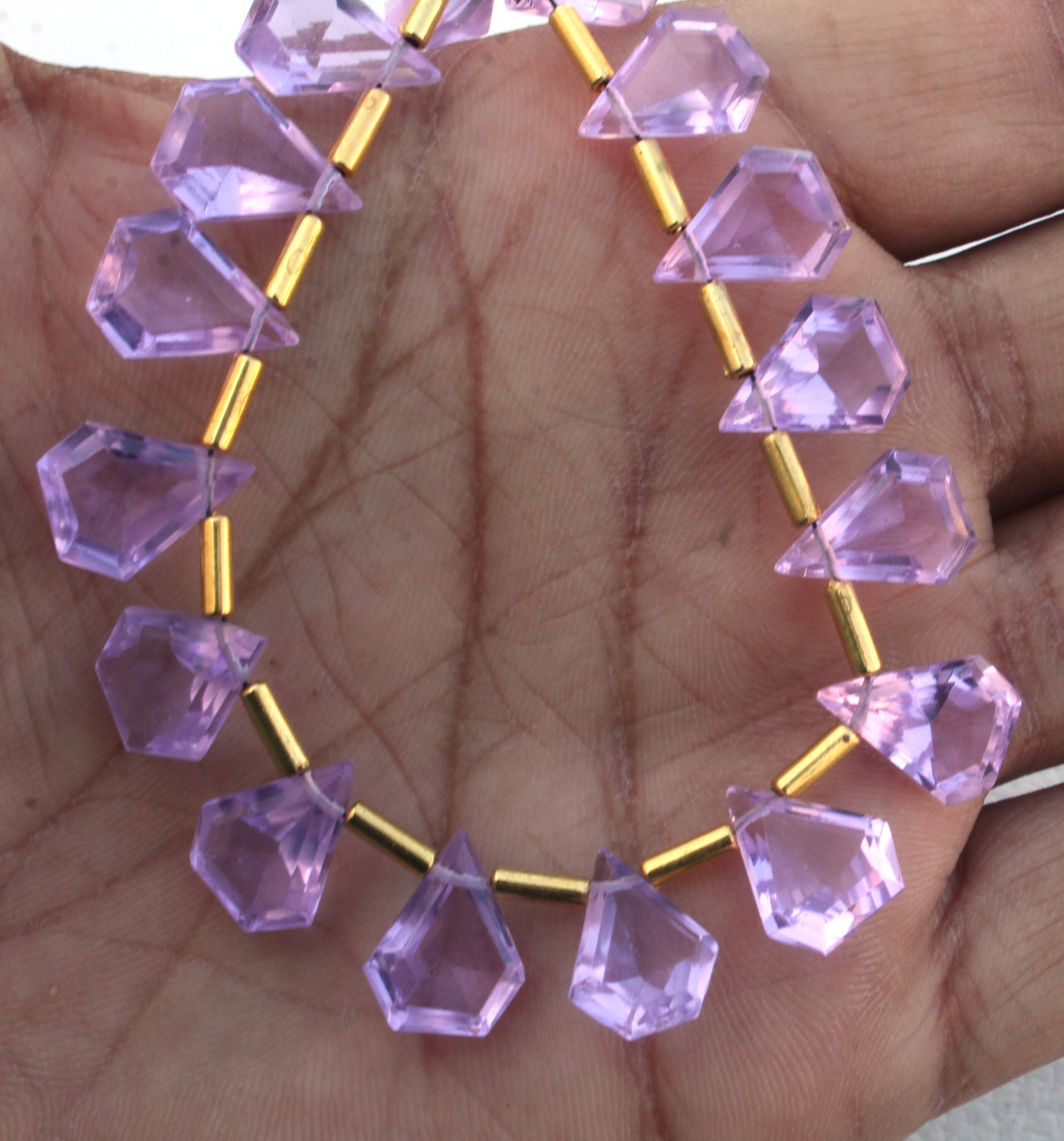 10 pieces lavender quartz gemstone drilled gemstone loose | Etsy