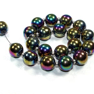 10 pieces Coated titanium gemstone beads drilled round shape | Etsy