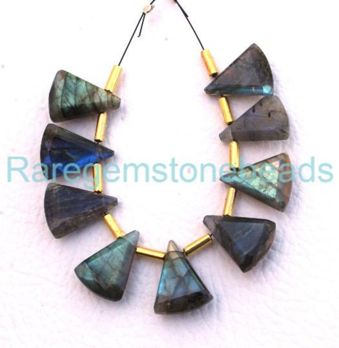 10 pieces natural labradorite drilled labradorite cut gems | Etsy