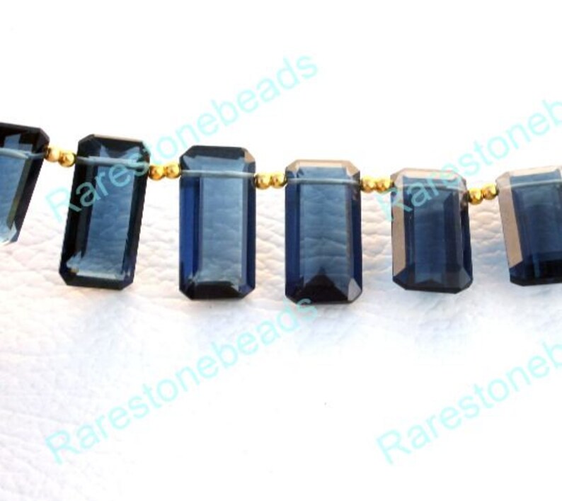 10 Pieces London Blue Quartz Gemstone Drilled Gemstone Blue | Etsy