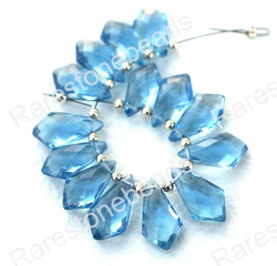10 Pieces Royal Blue Quartz Fancy Shape, Drilled Gemstone for Jewelry ...