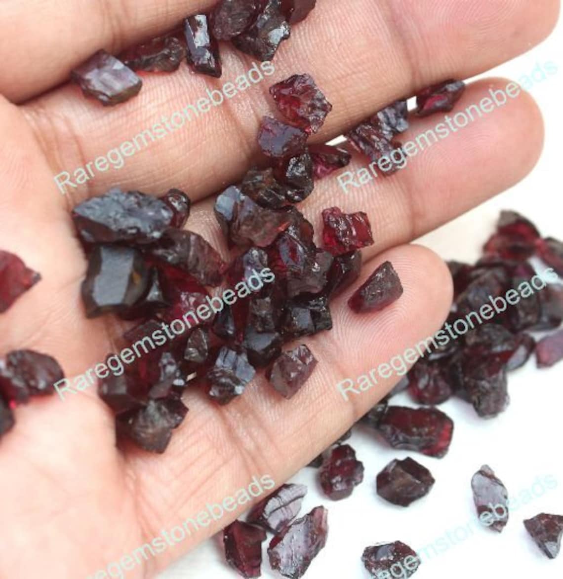 100 Cts. Natural Garnet Gemstone Rough, Natural Gemstone, Drilled ...