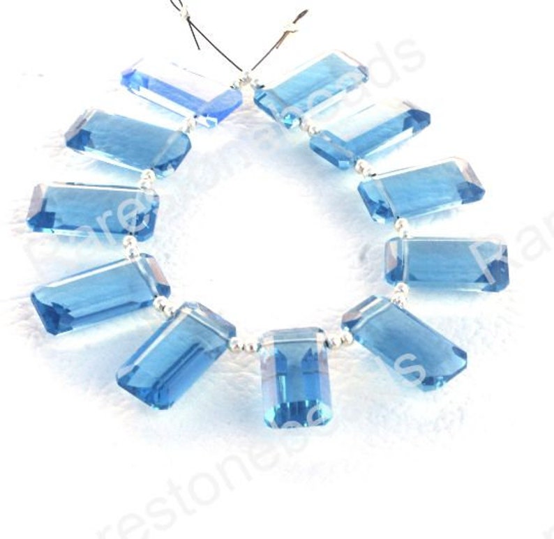 10 Pieces Blue Quartz Hydro Gemstone, Drilled Fancy Gemstone, Top ...