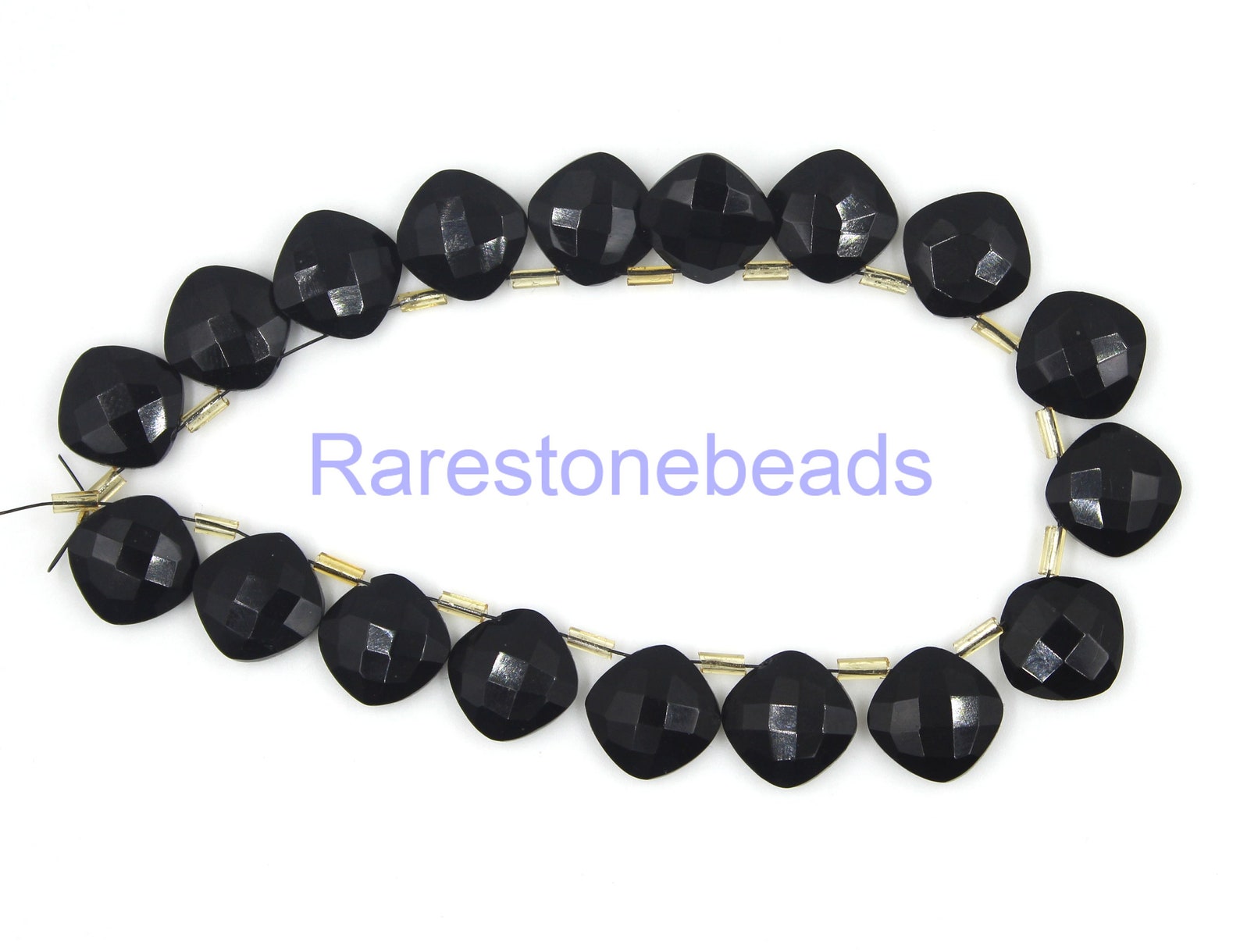 Natural Black Onyx Gemstone Affordable Gemstone Top Drilled - Etsy