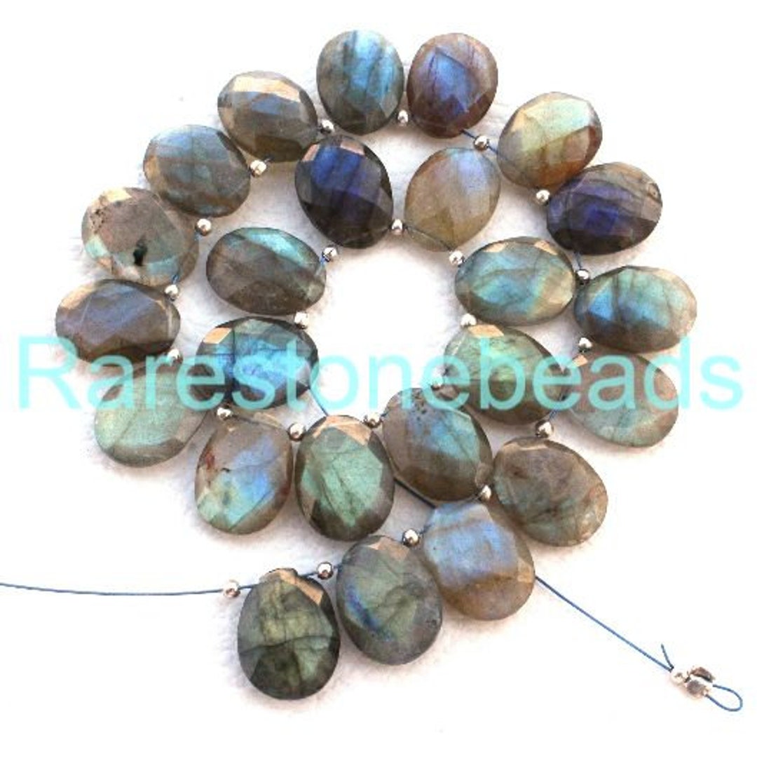 10 Pieces Natural Labradorite Gemstone, Fancy Gemstone, Top Drilled ...