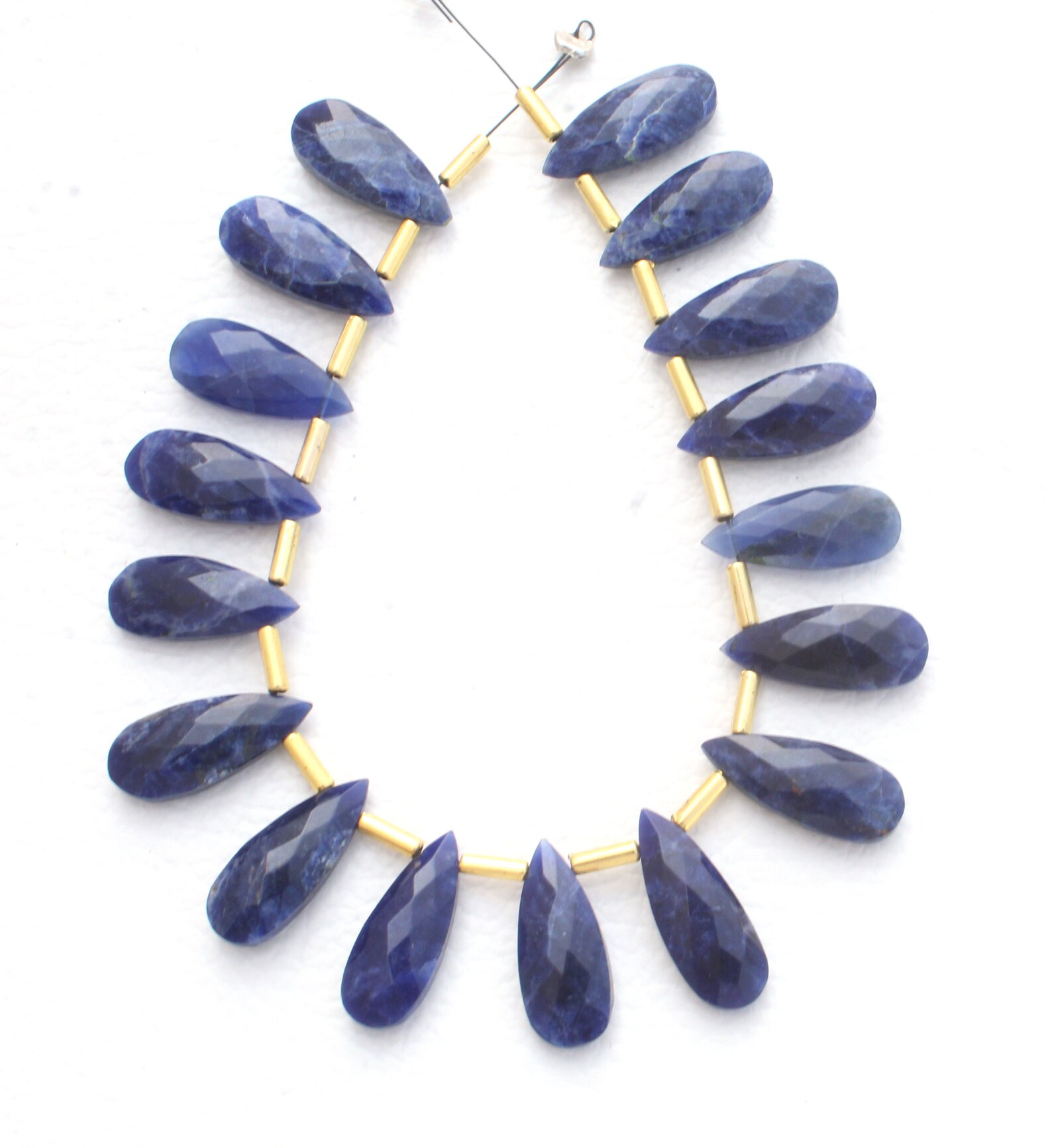 10 pieces natural sodalite faceted gemstone natural gems | Etsy