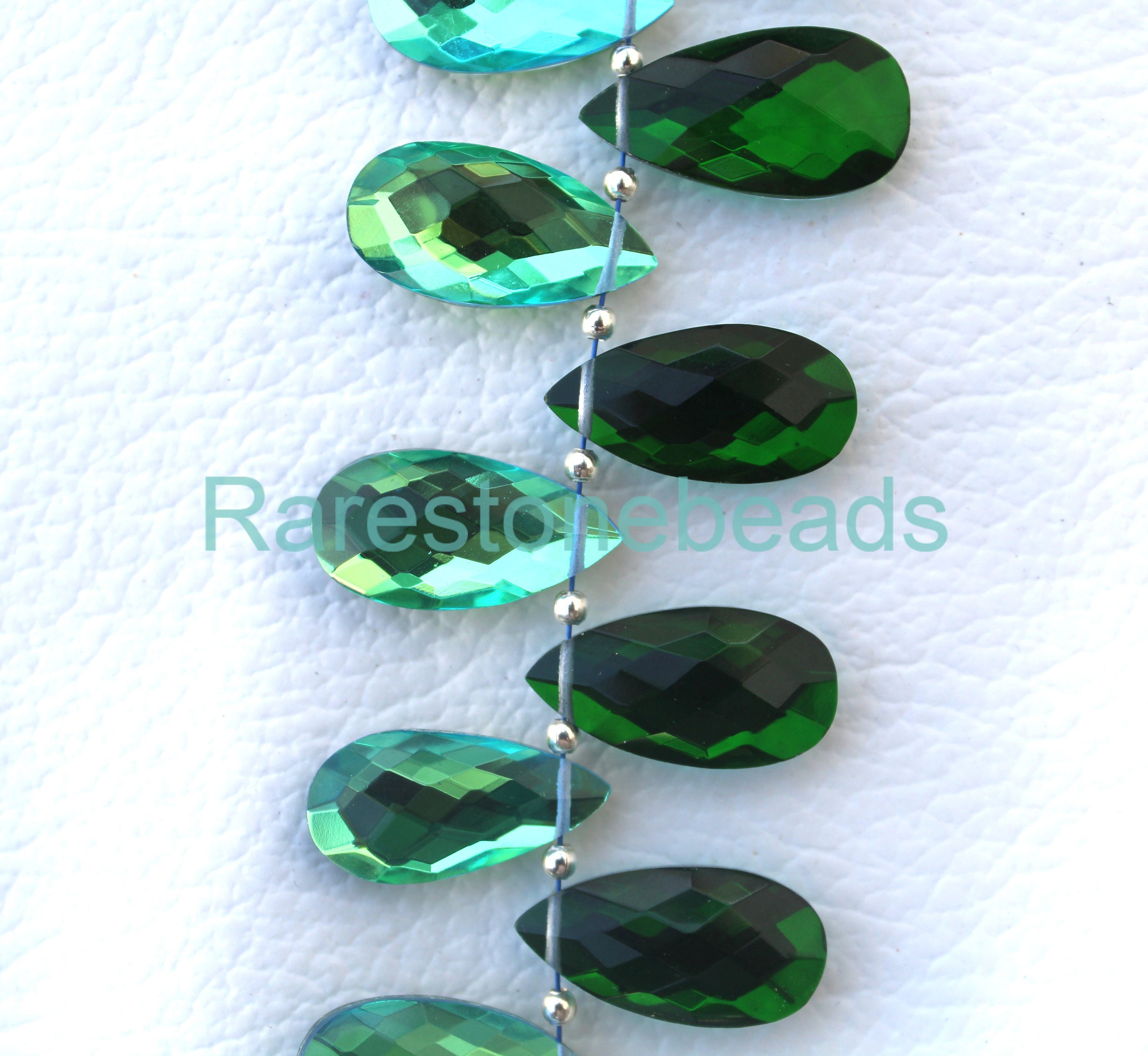 10 Pieces Mystic Quartz Gemstone, Drilled Gemstone, Hand Made , Beads ...