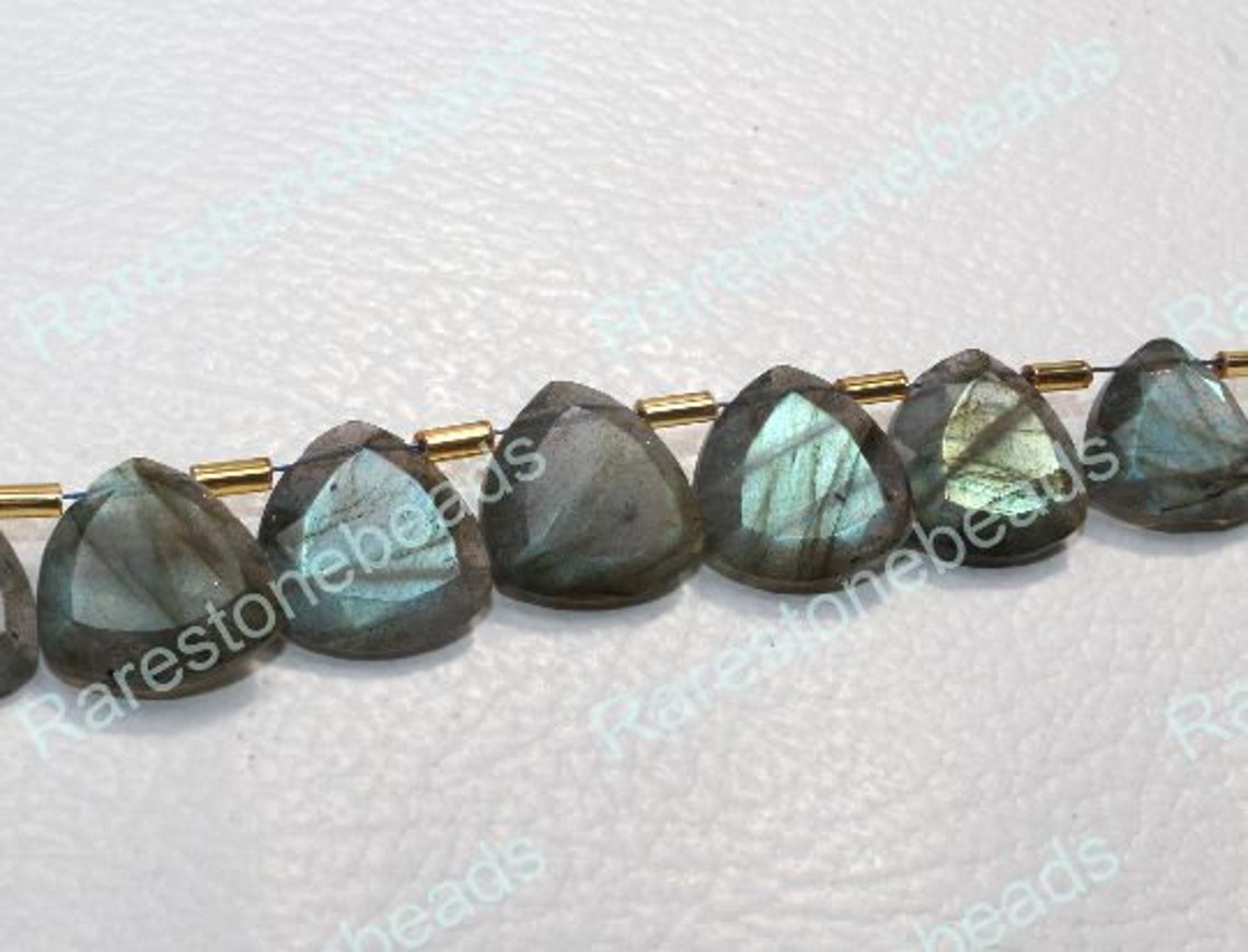 10 Pieces Natural Labradorite Gemstone Princess Cut Gemstone - Etsy