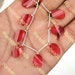 10 Pieces Ruby Lite Quartz Oval Shape, Top Drilled Moon, Twisted ...