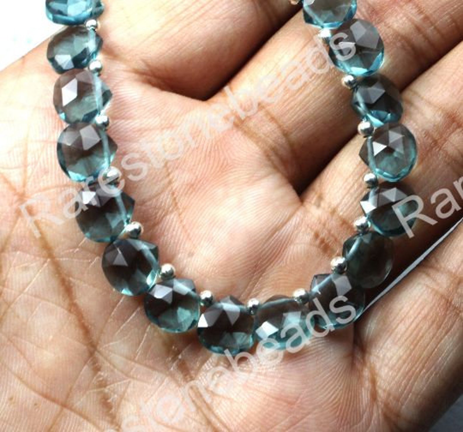 10 Pieces London Blue Quartz Gemstone Drilled Gemstone Blue - Etsy