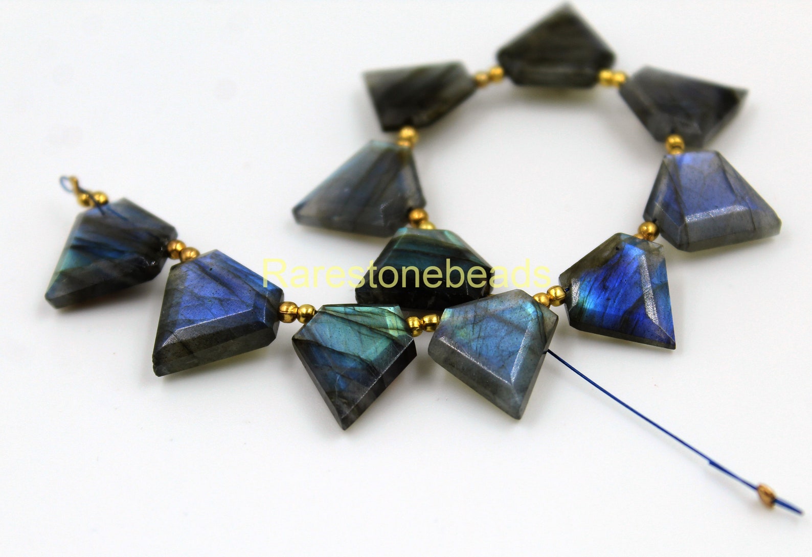 Natural Multi Flashy Labradorite Gemstone Drilled Gemstone - Etsy