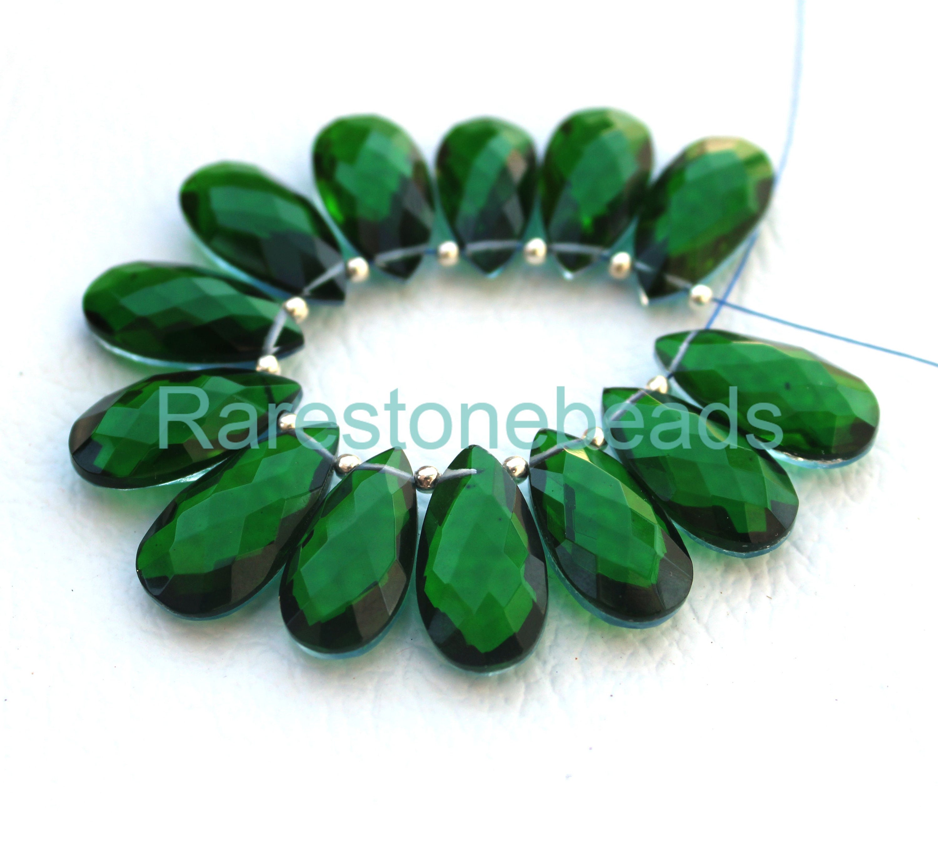 10 Pieces Mystic Quartz Gemstone, Drilled Gemstone, Hand Made , Beads ...