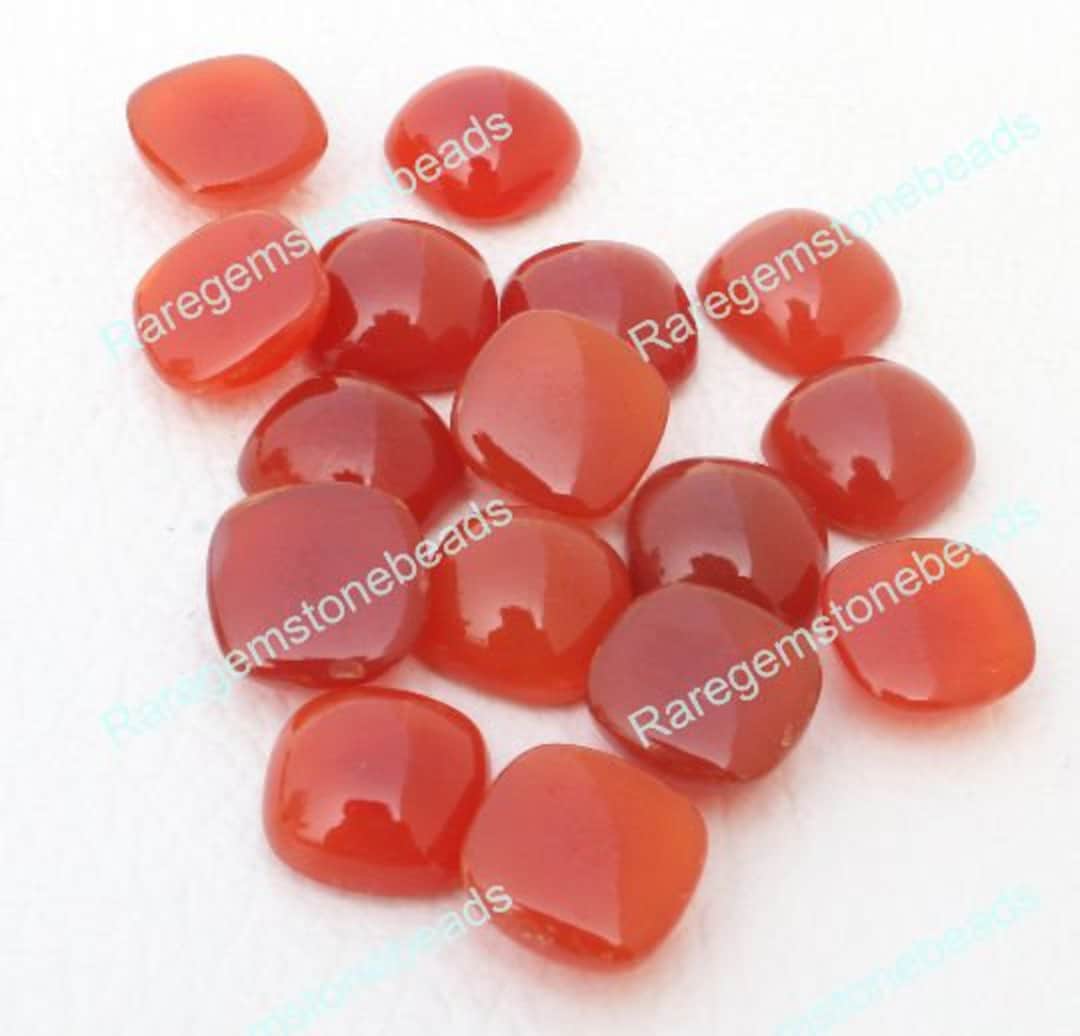 Orange Chalcedony, 16 Pieces, Smooth Gemstone, Natural Gemstone, Red ...