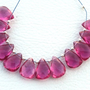 10 Pieces Ruby Lite quartz drilled gemstone Top drill stone | Etsy