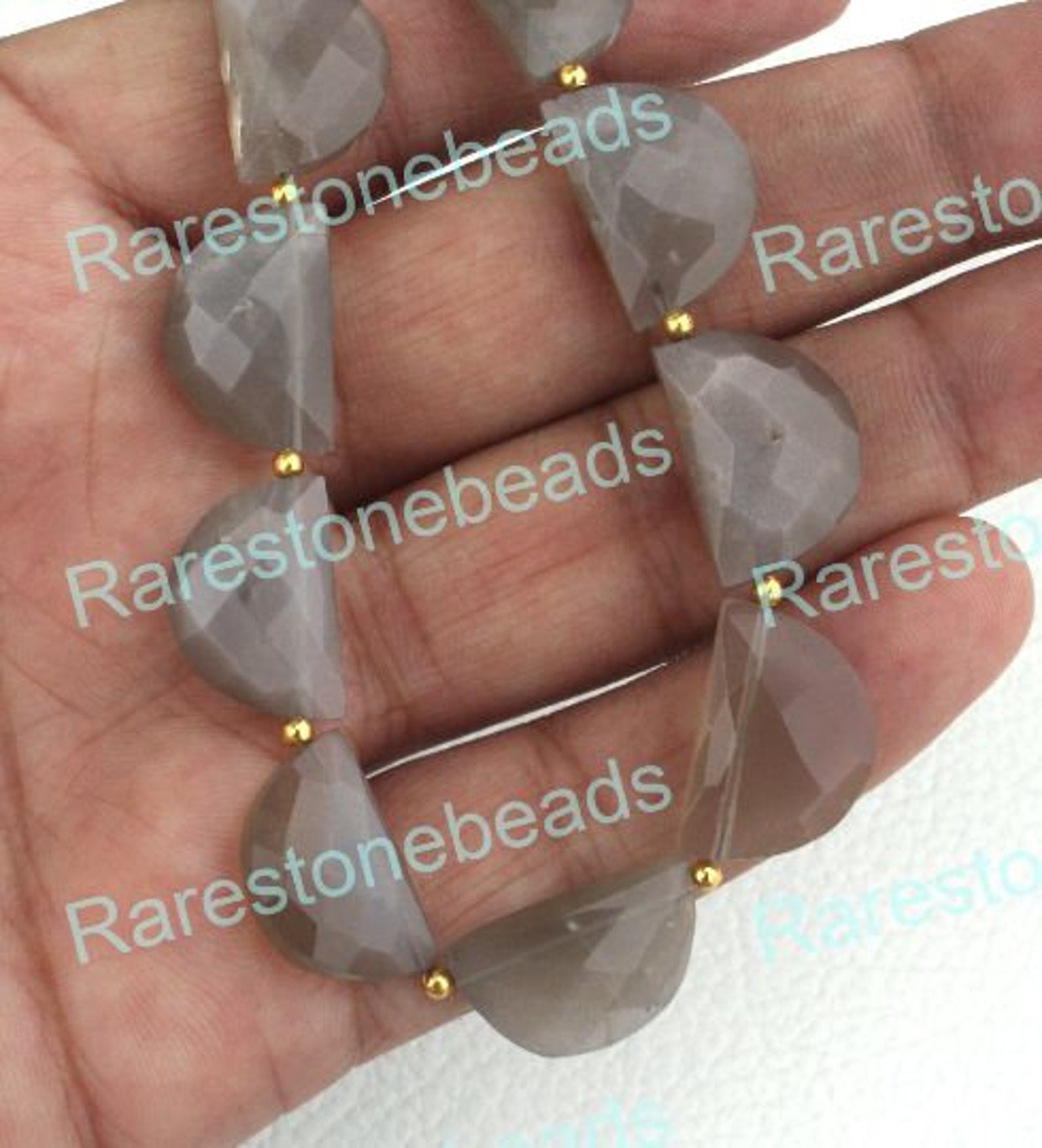 10 Pieces Natural Grey Moon Stone Fancy Shape Gemstone - Etsy