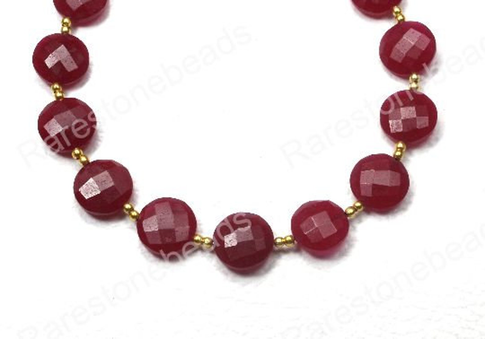 10 Pieces Natural Dyed Ruby Quartz Gemstone Round Shape - Etsy